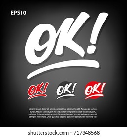 Sign Ok Handwriting Stock Vector (Royalty Free) 717348568 | Shutterstock