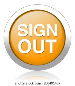 Sign Out Button Stock Vector (Royalty Free) 246976003