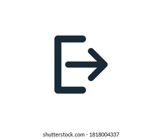 Sign Out Icon Vector Logo Template Stock Vector (Royalty Free ...