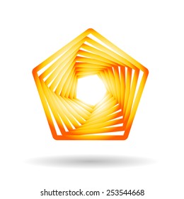 Sign Pentagonal Shape On White Background: เวกเตอร์สต็อก (ปลอดค่า ...