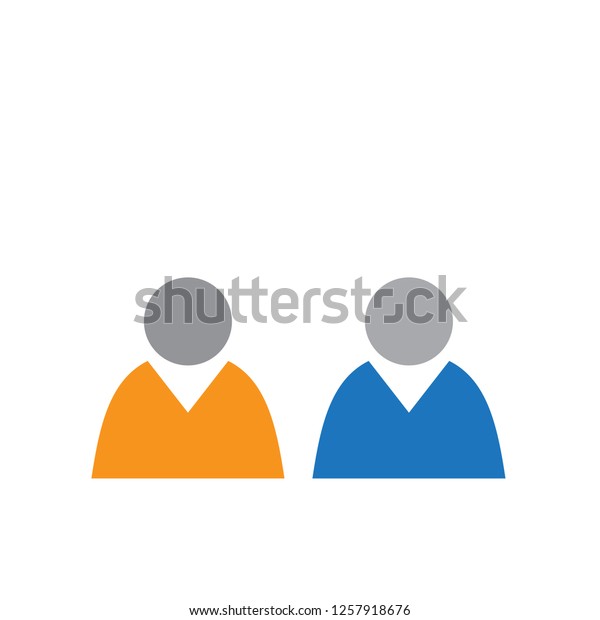 Sign People Connection Icon Vector Stock Vector (Royalty Free) 1257918676