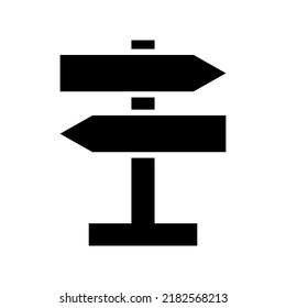 Sign Post Icon Logo Isolated Sign Stock Vector (Royalty Free ...