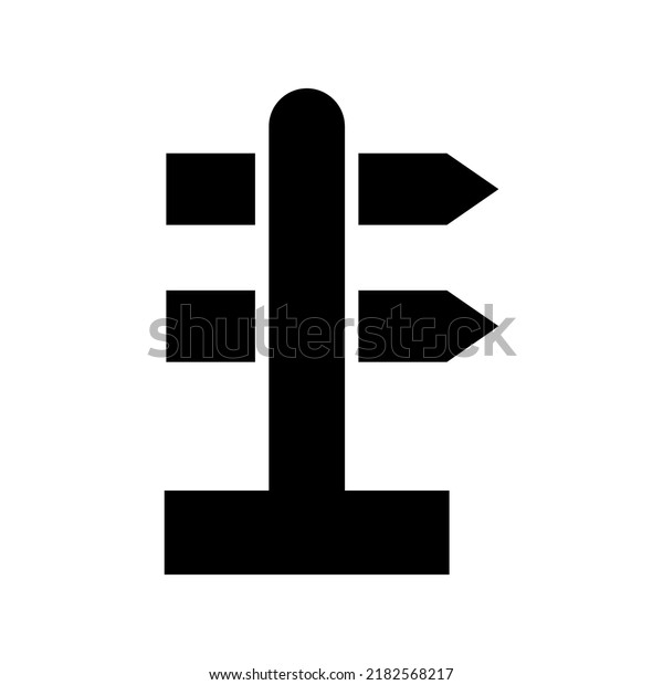 Sign Post Icon Logo Isolated Sign Stock Vector (Royalty Free ...