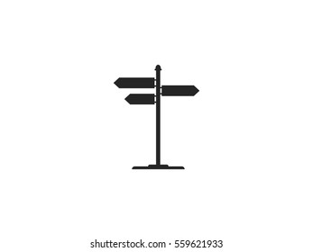 Sign Post Icon Vector Illustration On Stock Vector (Royalty Free ...