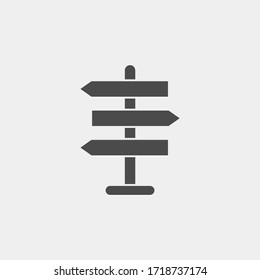 Sign Post Vector Icon Sign Symbol Stock Vector (Royalty Free ...