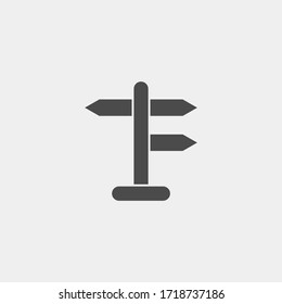 Right Signpost Icon Illustrationvector Arrow Sign: เวกเตอร์สต็อก (ปลอด ...