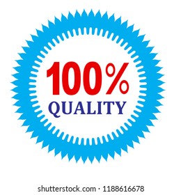 Sign Quality Icon Vector100 Quality Guarantee Stock Vector (Royalty ...