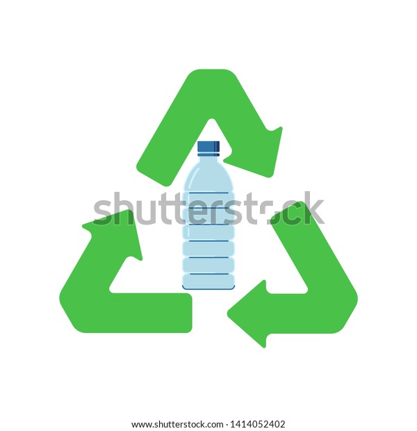 Sign Recycling Plastic Bottles On White Stock Vector (Royalty Free ...