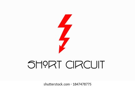 Sign Red Arrow Short Circuit Stock Vector (Royalty Free) 1847478775 ...