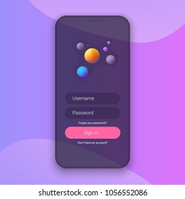 Sign Screen Clean Mobile Ui Design Stock Vector (Royalty Free) 1056552086