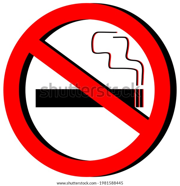 Sign Stop No Smoking Vector Stock Vector (Royalty Free) 1981588445 ...