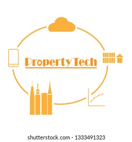 Sign Symbol Property Technology Proptech One Stock Vector (Royalty Free ...