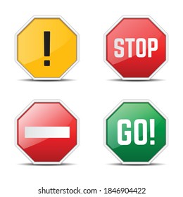 Traffic Signs Vector Illustration Stock Vector (Royalty Free) 3907411