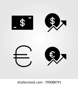 Sign Vector Icons Set Money Dollar Stock Vector (Royalty Free ...