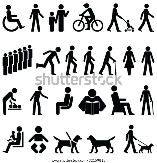 Signage People Graphics Stock Vector (Royalty Free) 32159815 | Shutterstock