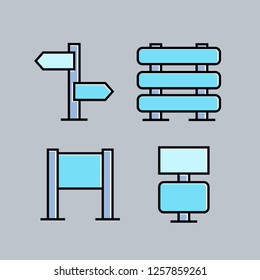 Signage Signpost Vector Set Stock Vector (Royalty Free) 1257859276