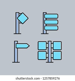 Signage Signpost Vector Set Stock Vector (Royalty Free) 1257859276