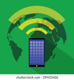 Signal Background Map Green Stock Vector (Royalty Free) 299525426 ...
