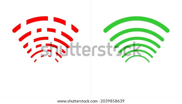 Signal Icon Vector Red Weak Strong Stock Vector (Royalty Free ...