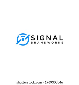 Signal Logo Design Broadcast Vector Internet Stock Vector (Royalty Free ...