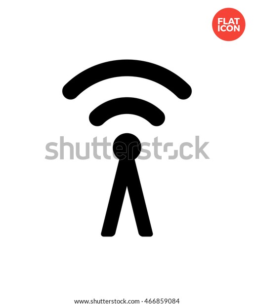 Signal Pillar Icon Flat Style Isolated: vector de stock (libre de ...