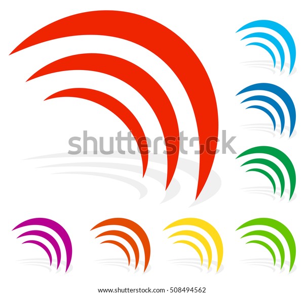 Signal Radiation Emission Waves Shape 8 Stock Vector (Royalty Free ...