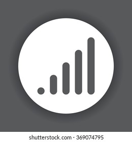 Signal Strength Indicator Icon Vector Illustration Stock Vector ...