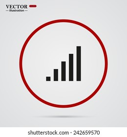 Signal Strength Indicator Icon Vector Design Stock Vector (Royalty Free ...