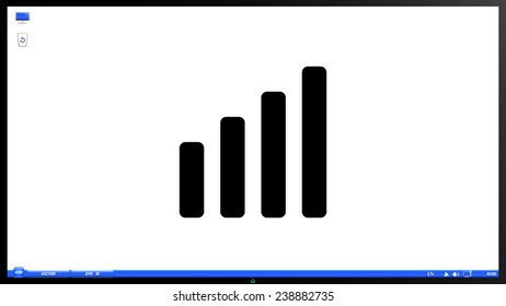 Signal Strength Indicators On Screen Monitor Stock Vector (Royalty Free ...