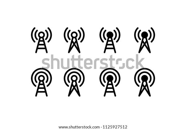 Signal Tower Icon Design Vector Symbol Stock Vector (Royalty Free ...