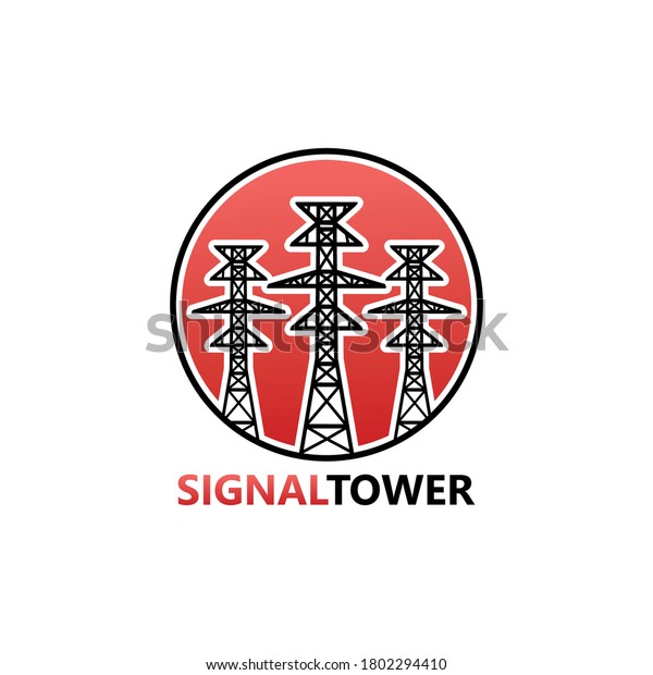 Signal Tower Logo Template Design Vector Stock Vector (Royalty Free ...