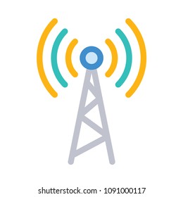 Wifi Tower Vector Line Icon Stock Vector (Royalty Free) 1393770527 ...