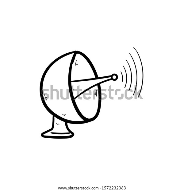 Signal Transmitter Doodle Icon Vector Hand Stock Vector (Royalty Free ...