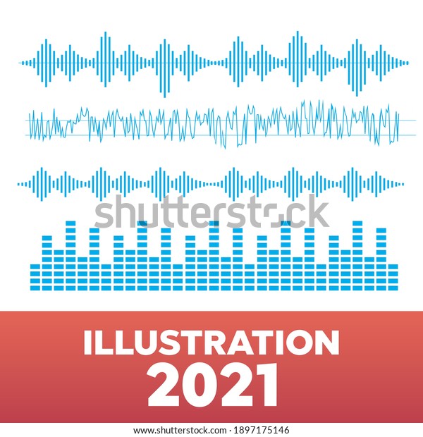 Signal Wave Set Analog Signals Digital Stock Vector (Royalty Free ...