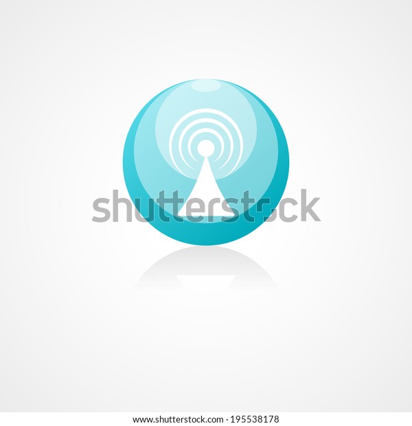 Signal Web Icon On White Background Stock Vector (Royalty Free ...
