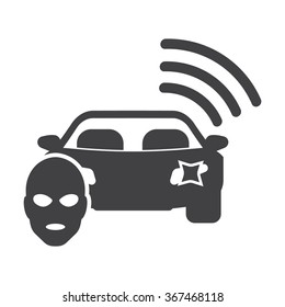 Car Signaling Black Simple Icons Set Stock Illustration 408788815