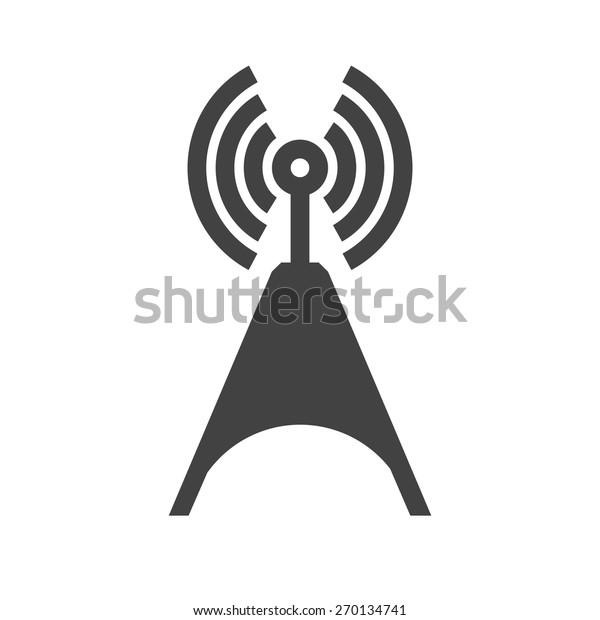 Signals Telecom Tower Technology Icon Vector Stock Vector (Royalty Free ...