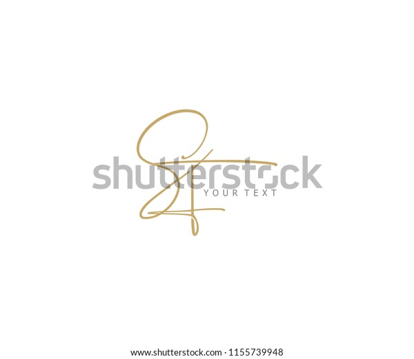 Signature Handwriting Initial Sf Vector Logo Stock Vector (Royalty Free ...