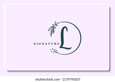 Signature Logo Design L Initial Isolated Stock Vector (Royalty Free ...