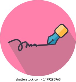 Signature Pen Icon Vector Graphics Stock Vector (Royalty Free ...