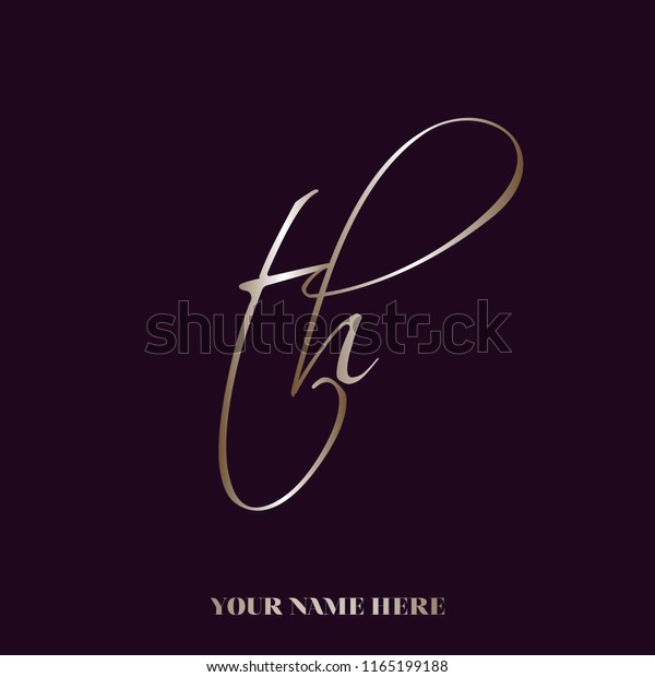 Signature Style Th Monogramvector Icon Letter Stock Vector (Royalty ...