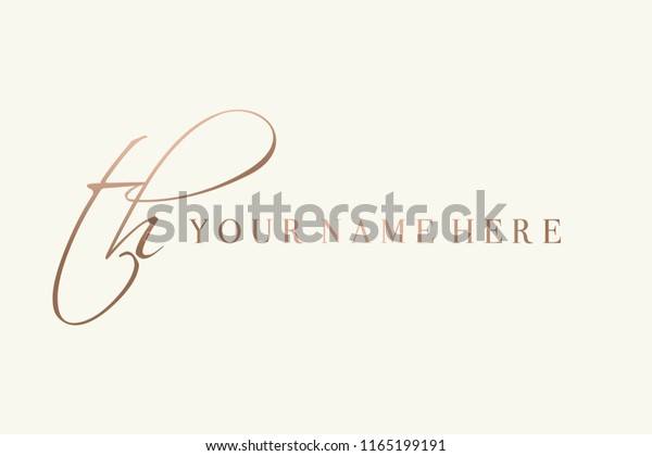Signature Style Th Monogramvector Icon Letter Stock Vector (Royalty ...