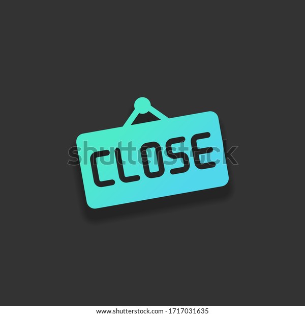 Signboard Close Text Label Store Colorful Stock Vector (Royalty Free ...