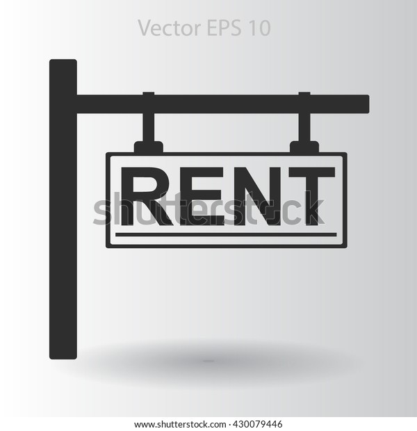 Signboard Rent Vector Illustration Stock Vector (Royalty Free ...