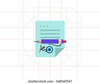 Signed Contract Seal Icon Stock Vector (Royalty Free) 568569547 ...