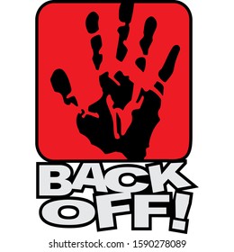 Signifying Hand Must Back Off: vector de stock (libre de regalías ...