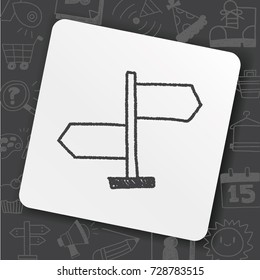 Signpost Doodle Drawing Stock Vector (Royalty Free) 728783515 ...