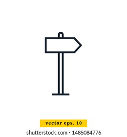 Signpost Icon Logo Vector Design Template Stock Vector (Royalty Free ...