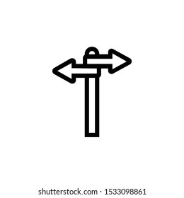 Signpost Icon Logo Vector Design Template Stock Vector (Royalty Free ...