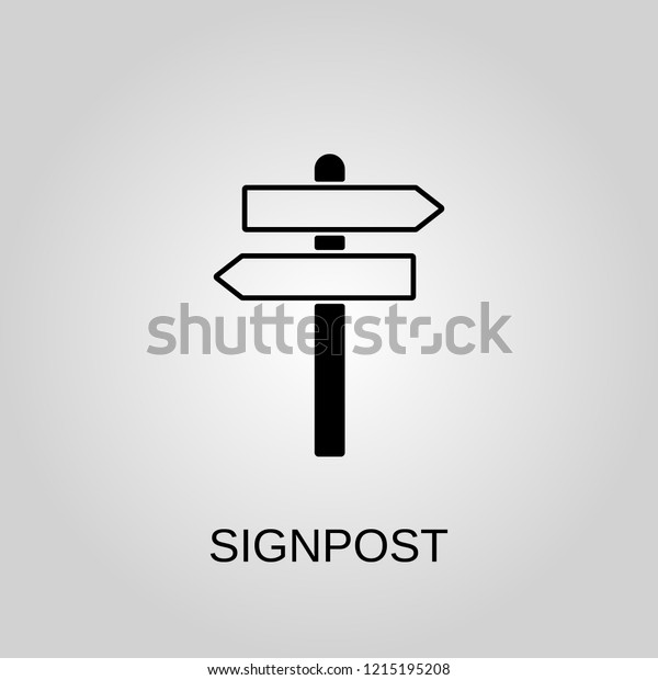 Signpost Icon Signpost Symbol Flat Design Stock Vector (Royalty Free ...